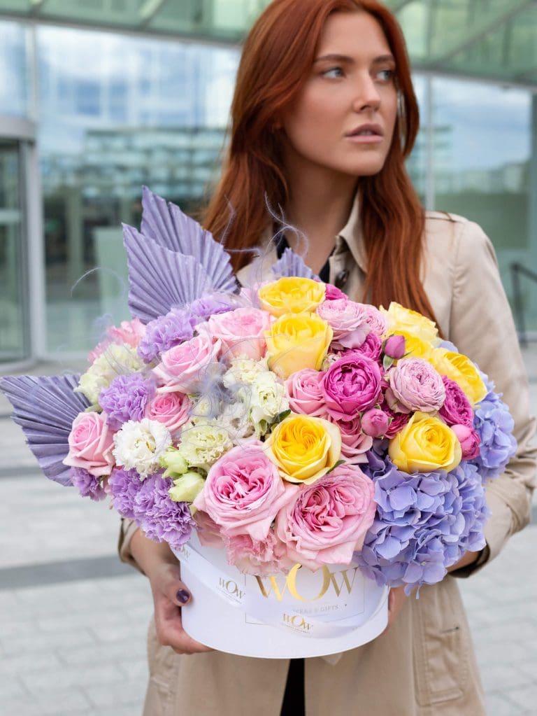 Gėlės dėžutėje | wowflowers.lt